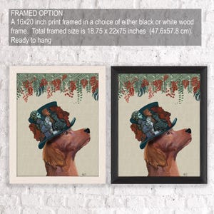 Red Setter Print - Milliners Dog - Red Setter Painting Red Setter Decor ...