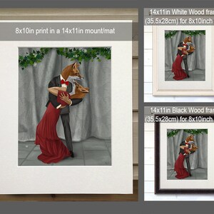 Fox Decor Foxes Romantic Dancers Fox Woodland Art Wall Art - Etsy