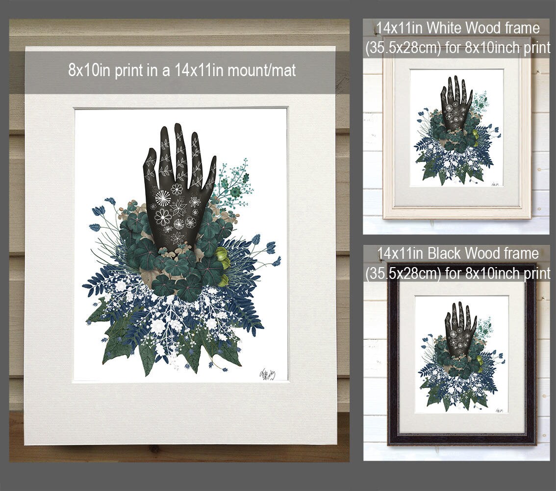 Black Hand Folk Art Print Hand Drawing Scandanavian Style Art | Etsy