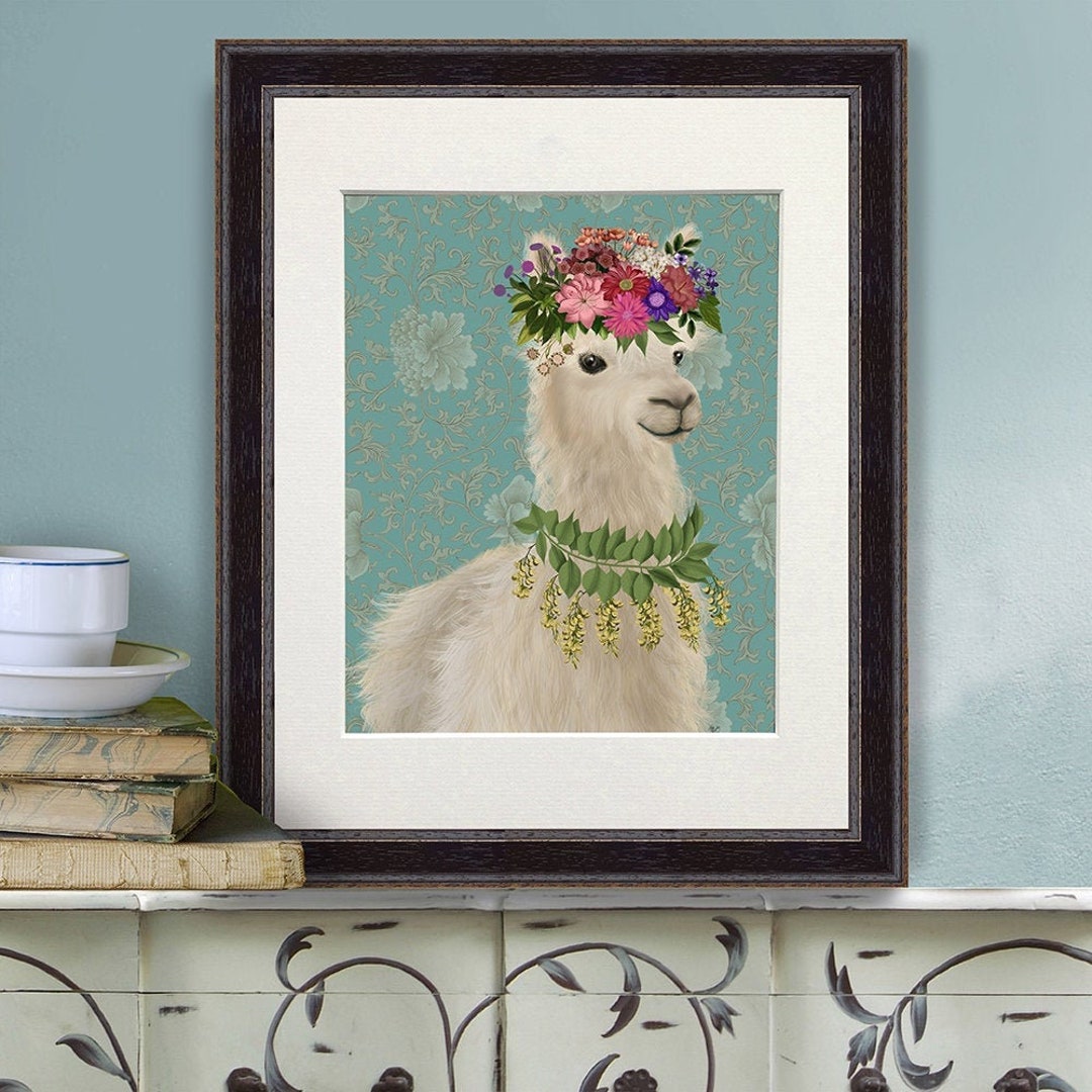 Llama Home Decor, Llama Bohemian 2, Llama Poster, Llama Artwork, Llama ...