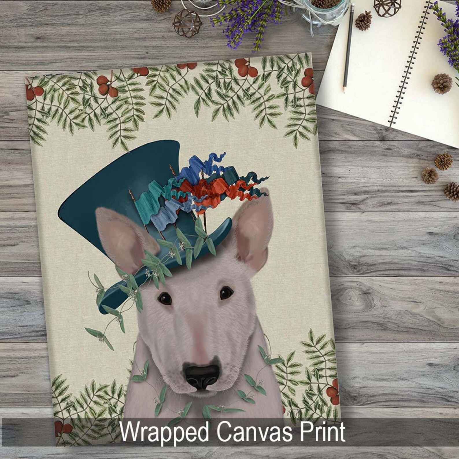Bull Terrier Print Milliners Dog Bull Terrier Art Bull - Etsy