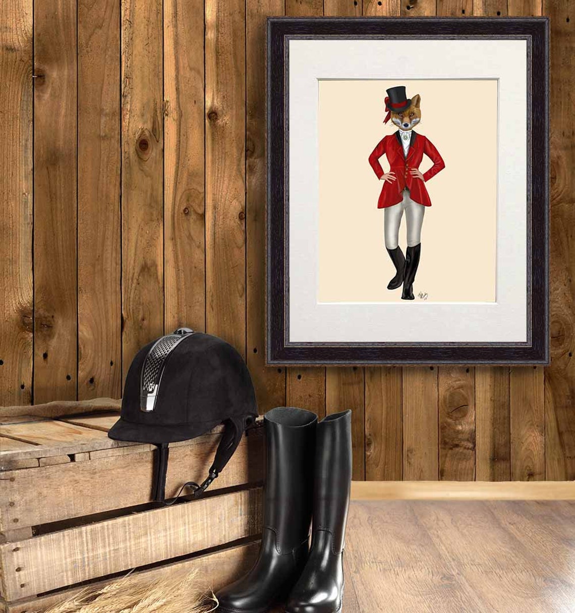 Lady Fox Hunter Full Female Fox Print Vixen Fox Painting Fox - Etsy