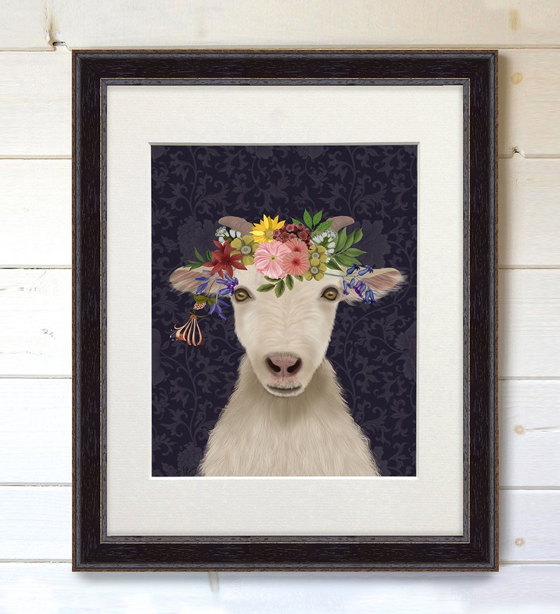 Goat Print Goat Bohemian 1 Goat Poster Goat Painting Farm - Etsy