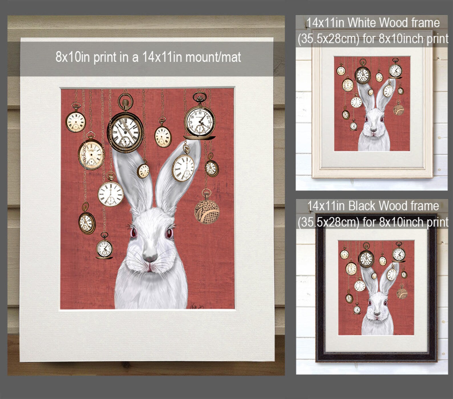 Rabbit Time Art Print White Rabbit Alice in Wonderland Print - Etsy