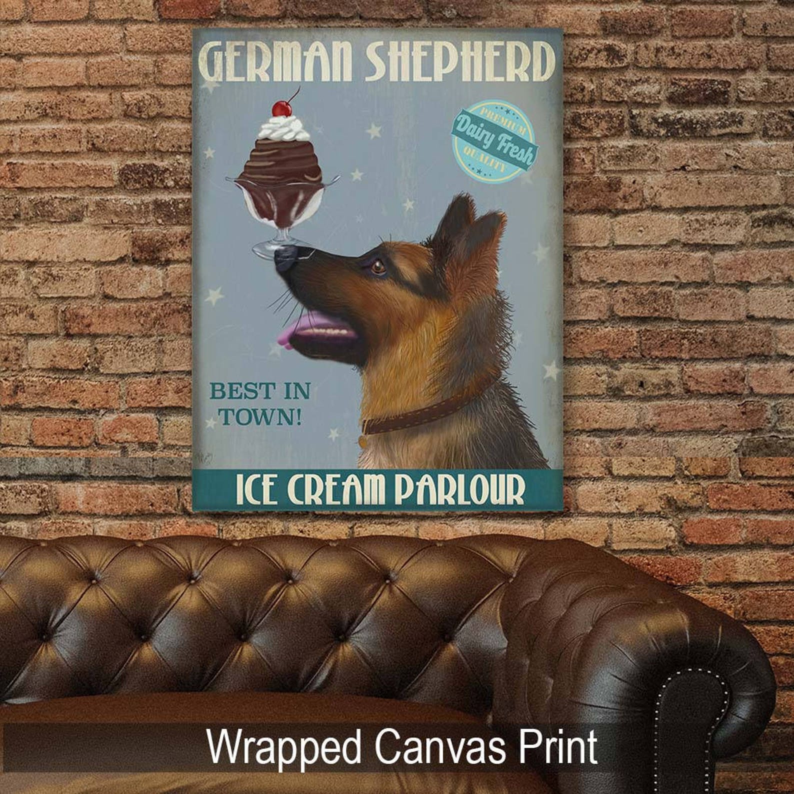 German Shepherd Ice Cream Dog Dog Lover Gift GSD Decor Best - Etsy