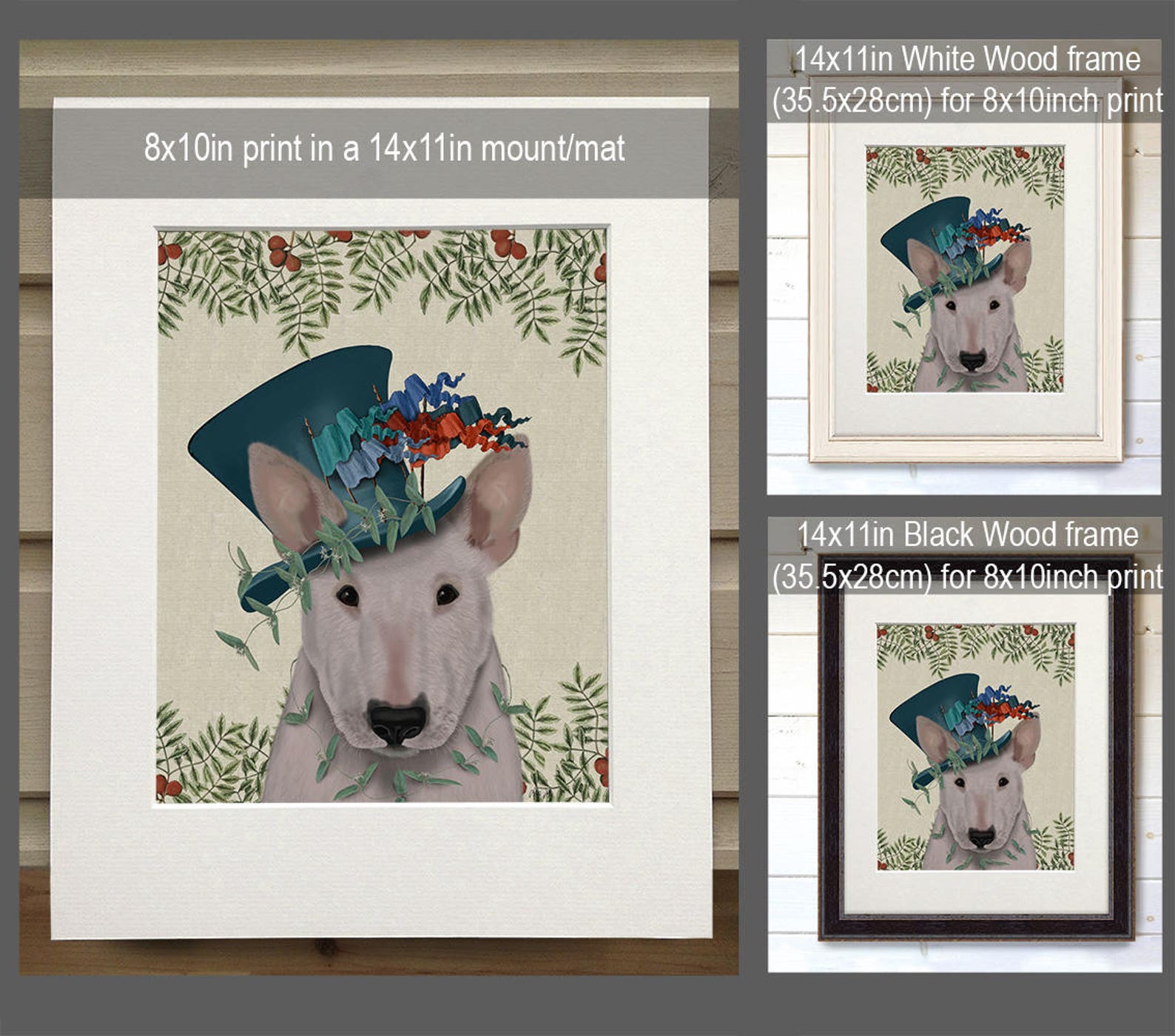 Bull Terrier Print Milliners Dog Bull Terrier Art Bull - Etsy