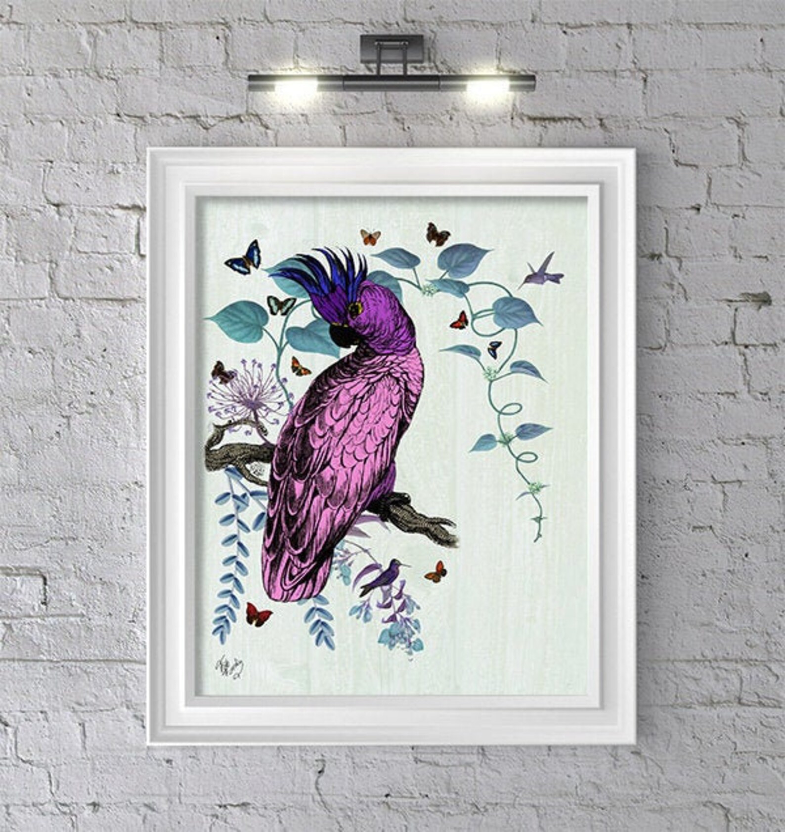 The Pink Parrot Art Print Wall Decor Wall Art Wall Hanging | Etsy