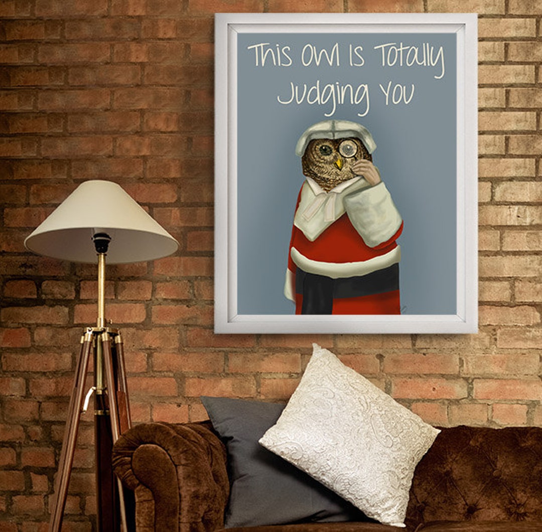 Lawyer Gift Legal Gift Owl Judge Gift Owl Judging You Meme - Etsy