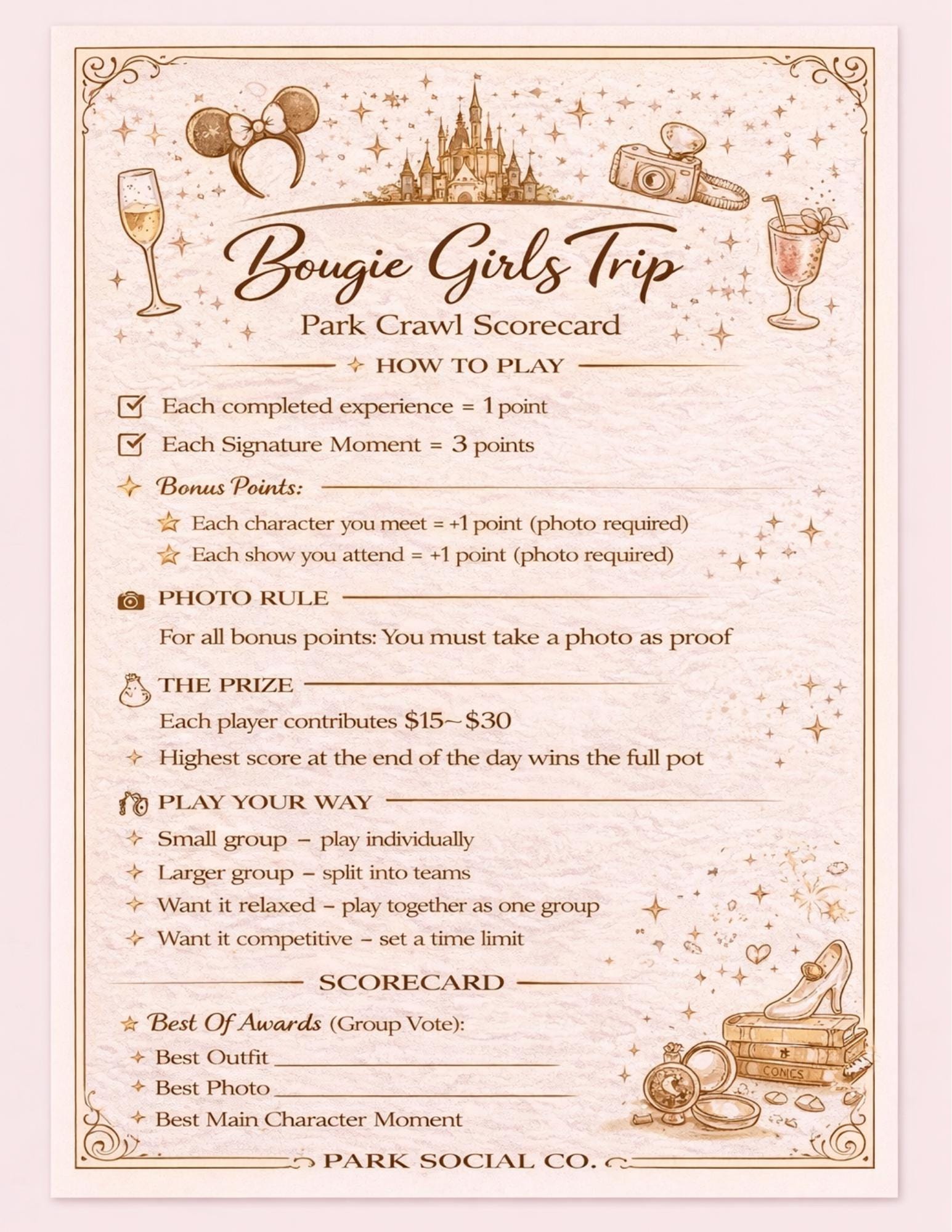 DISNEY Parks Four Parks Scavenger Hunt Printable (digital Download) - Etsy