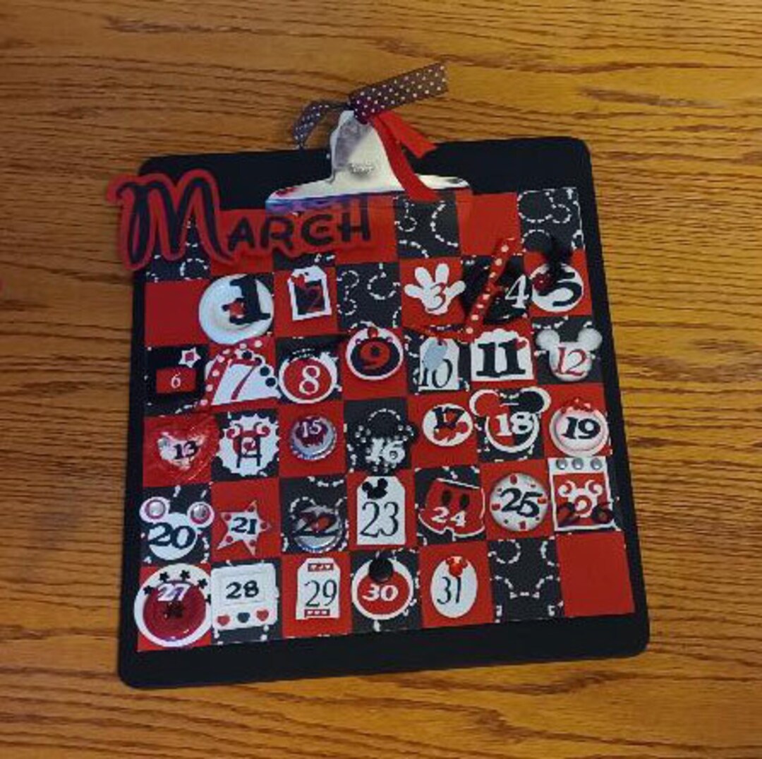 Hand Made Disney Calendar With Magnetic Moveable Numbers - Etsy