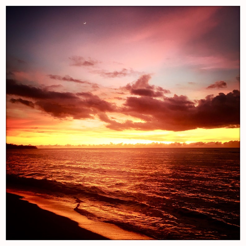 Hawaii Sunset Ocean Sunset Print Gift for Her Birthday Gift | Etsy