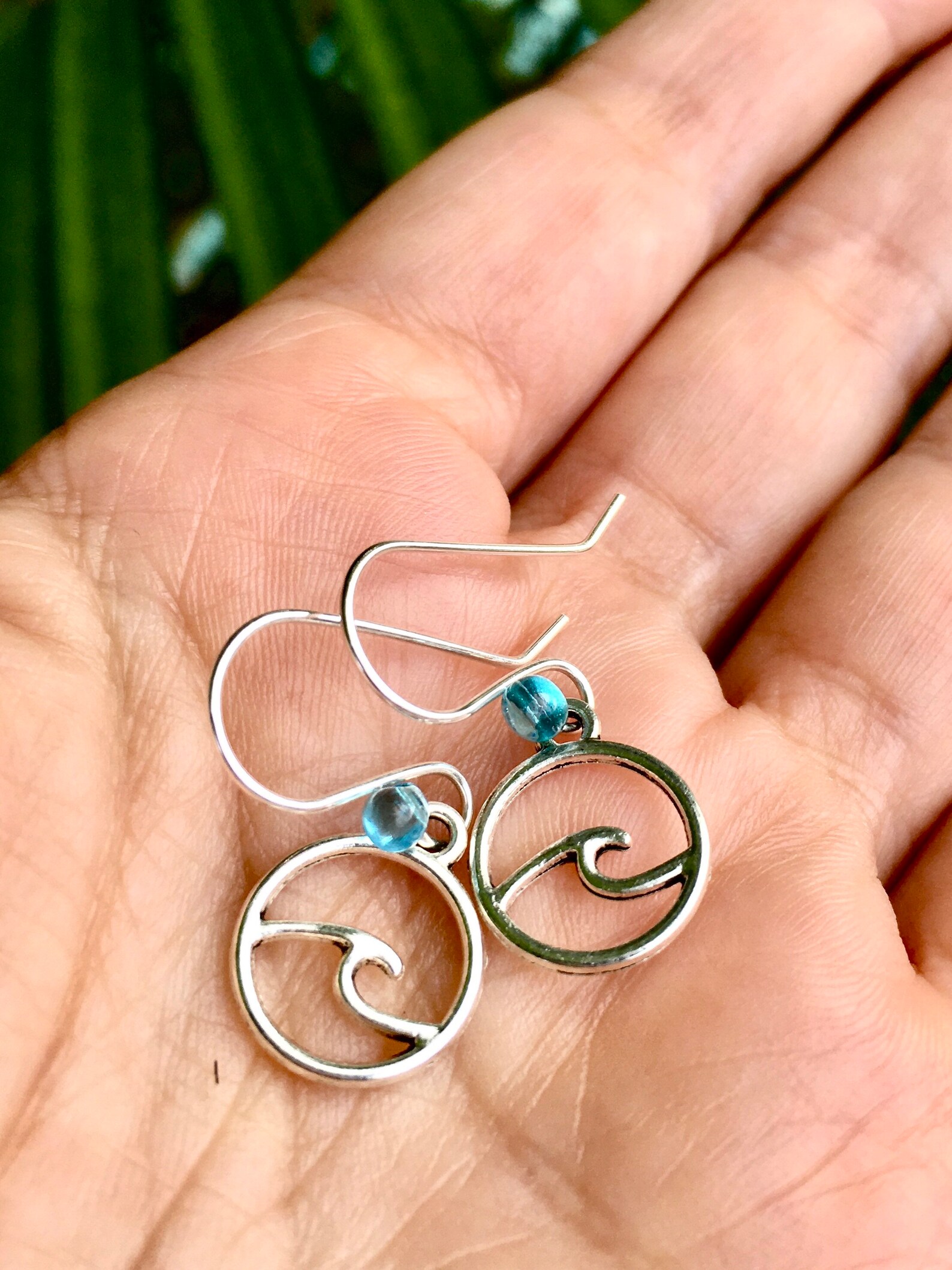 Wave Earrings Sterling Silver Beach Jewelry Wave Bracelet | Etsy