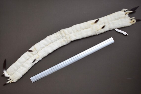 Vintage 1920’s Ermine Fur Stole Wrap Scarf - Gem