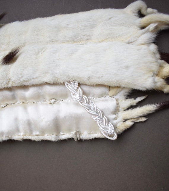 Vintage 1920’s Ermine Fur Stole Wrap Scarf - Gem