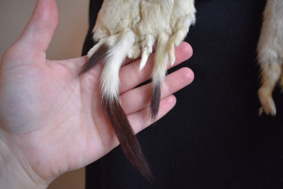 Vintage 1920’s Ermine Fur Stole Wrap Scarf - Gem