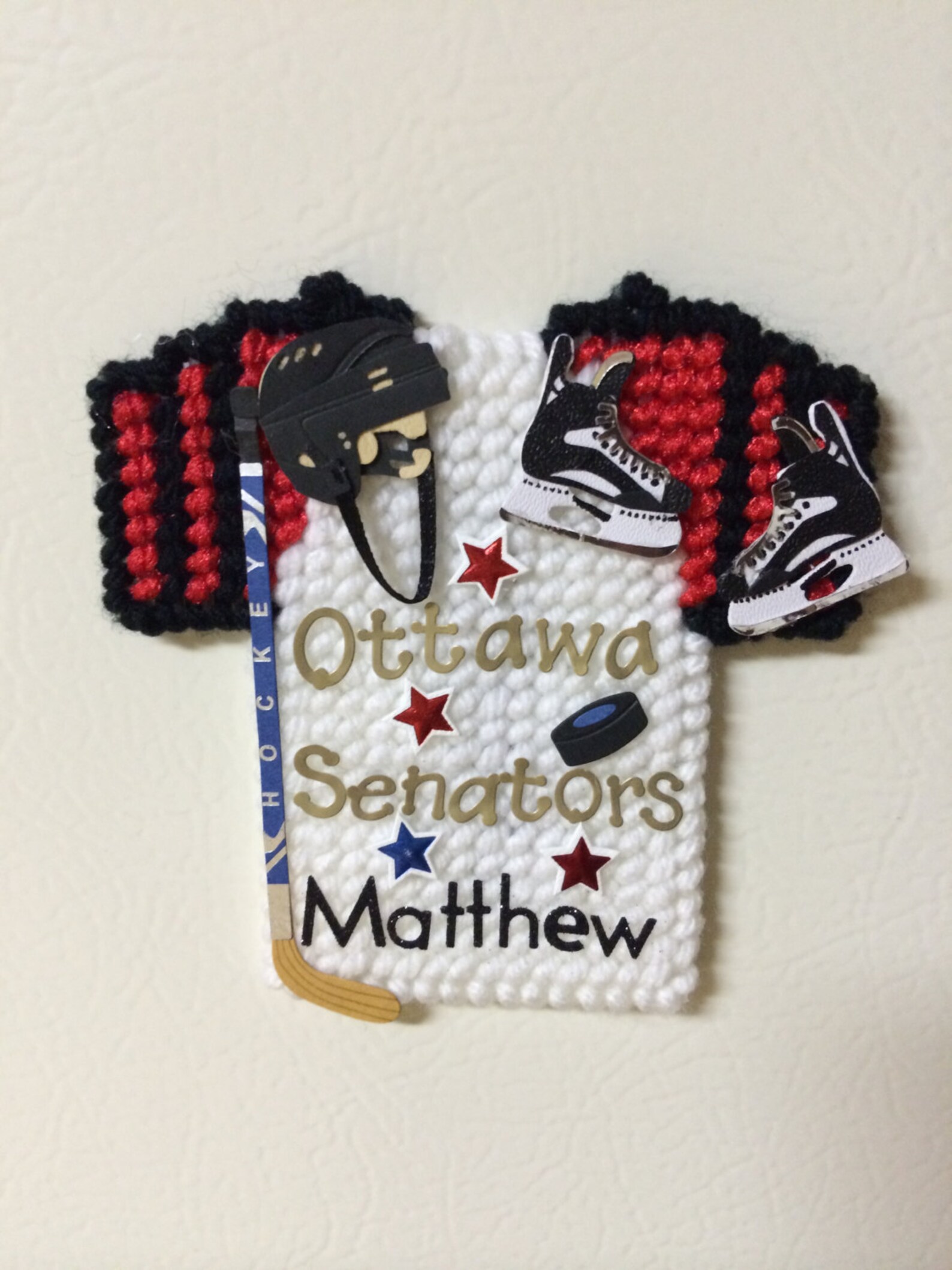 Ice Hockey Jersey Magnet Plastic Canvas | Etsy