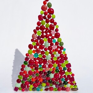 Fused Glass Christmas Spotty Tree Tea Light Decoration Feastive Gift ...