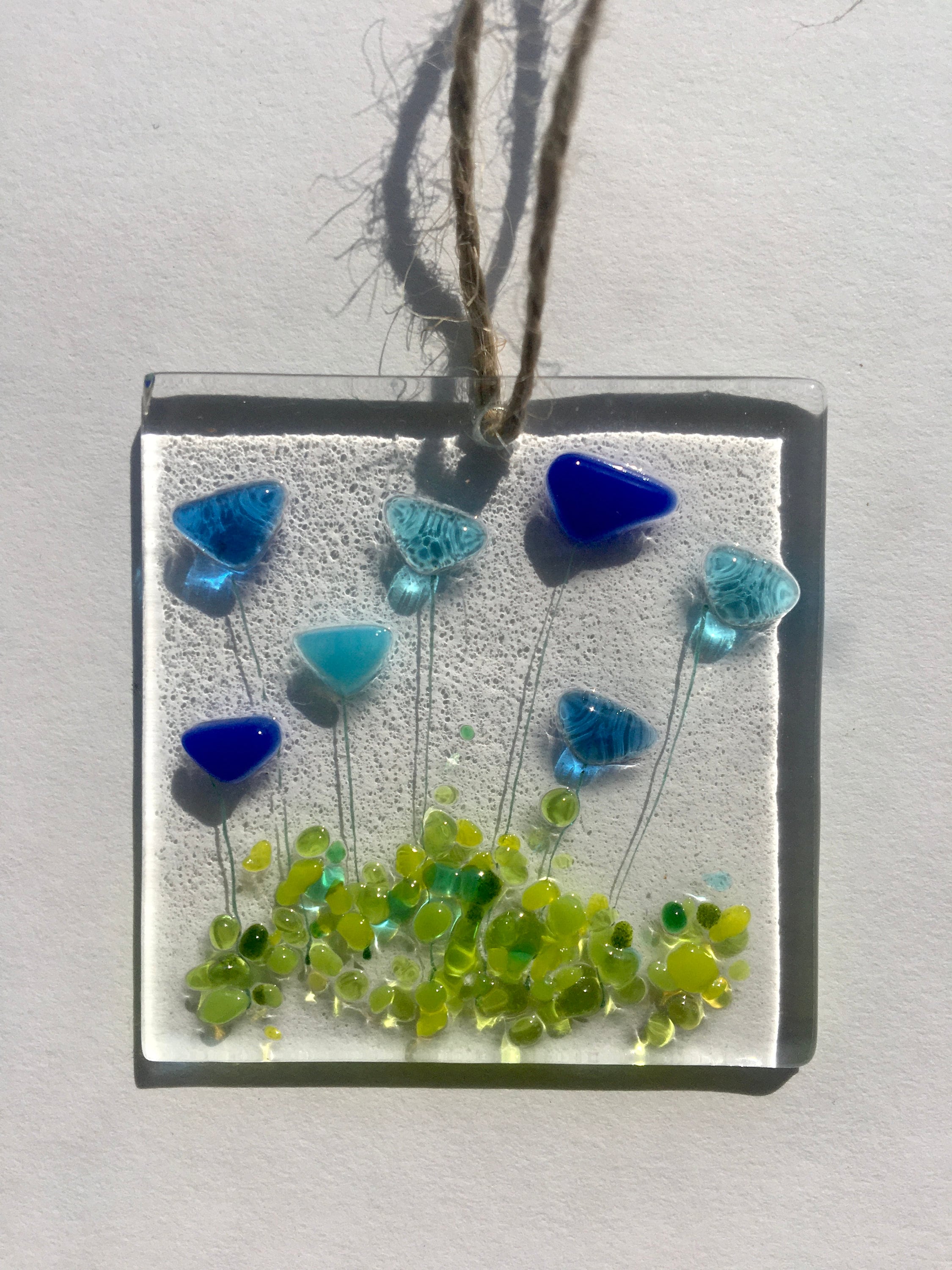 Handmade Fused Glass Spring Meadow Flowers Sun Light Catcher - Etsy UK