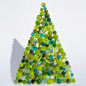 Fused Glass Christmas Spotty Tree Tea Light Decoration Feastive Gift ...