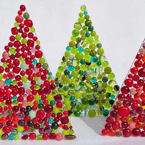 Fused Glass Christmas Spotty Tree Tea Light Decoration Feastive Gift ...