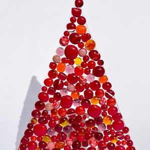 Fused Glass Christmas Spotty Tree Tea Light Decoration Feastive Gift ...