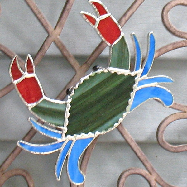 Stained Glass Crab - Etsy