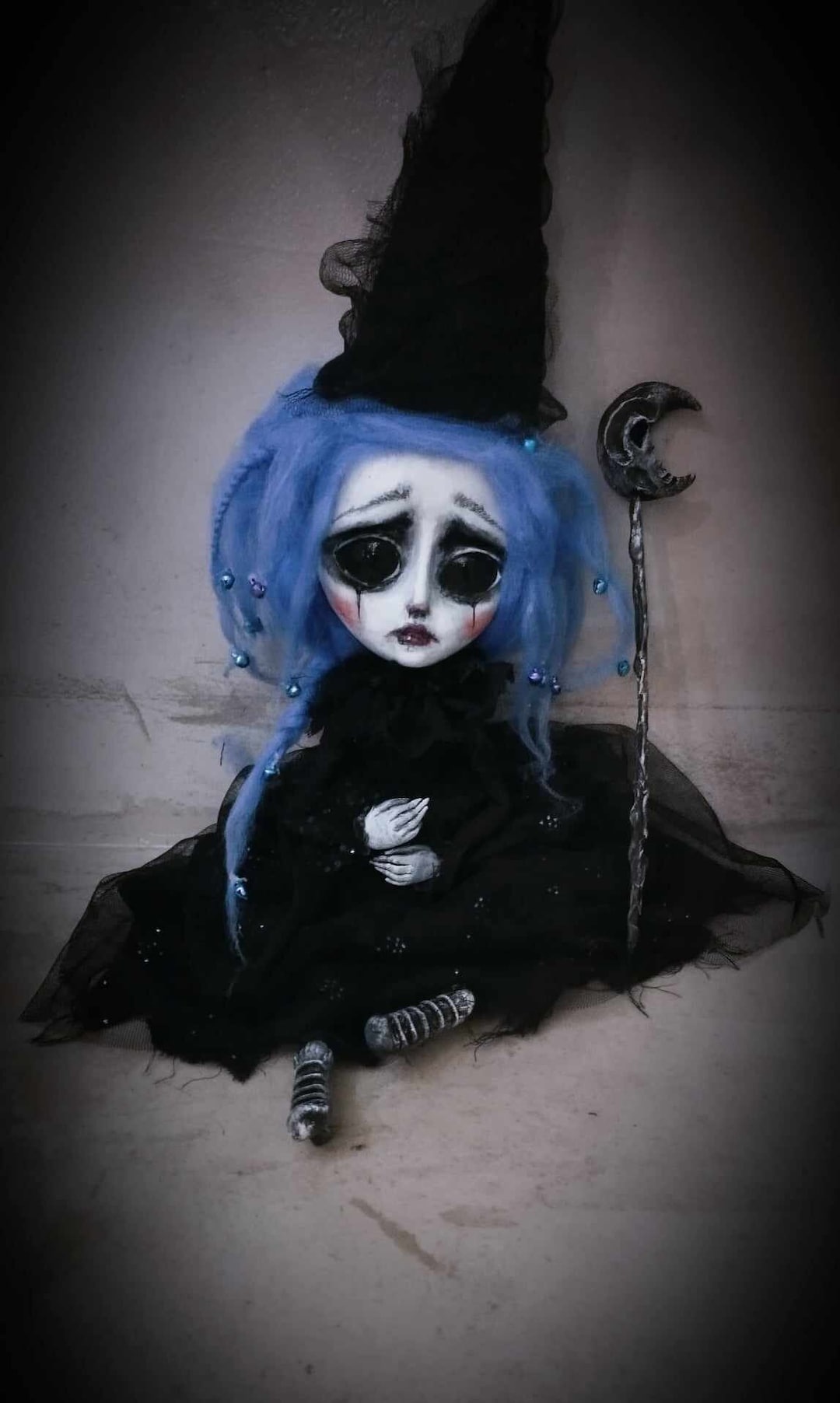 Clown Art Doll-clown Doll-circus Doll-sad Clown Doll-clown - Etsy