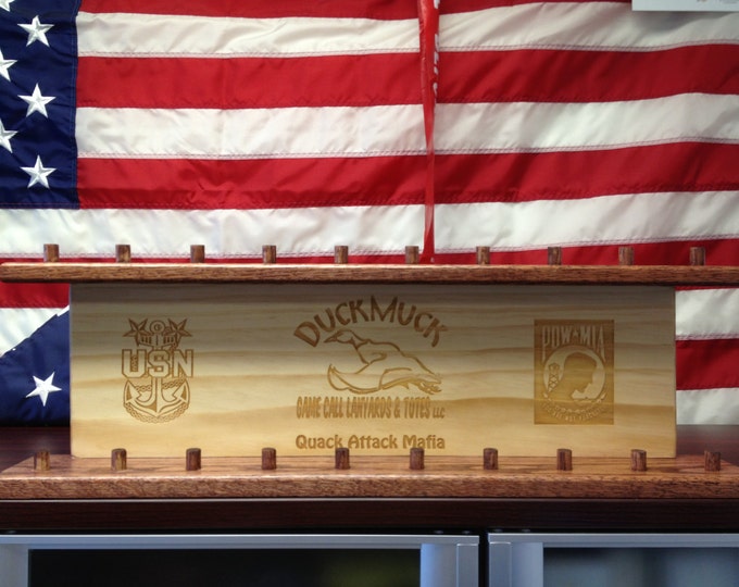 Duck Call Display Rack. With Your Choice of Custom Backboard Engraving ...