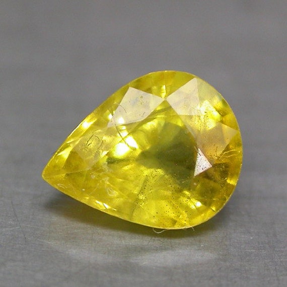 Genuine Stone Yellow Sapphire Gem Type Natural 100 % | Etsy
