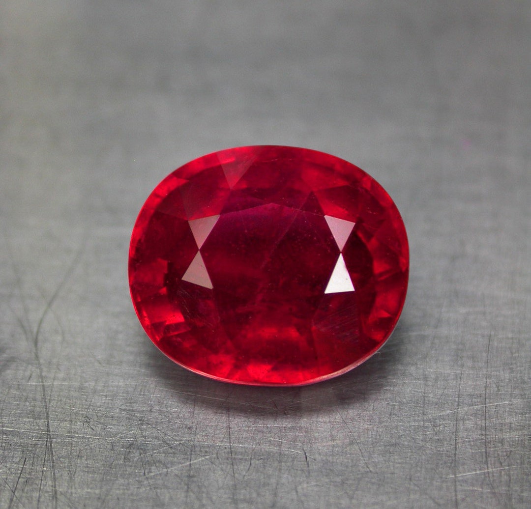 Genuine Ruby 9.5 Ct Blood Red Guarantee Gem Real - Etsy