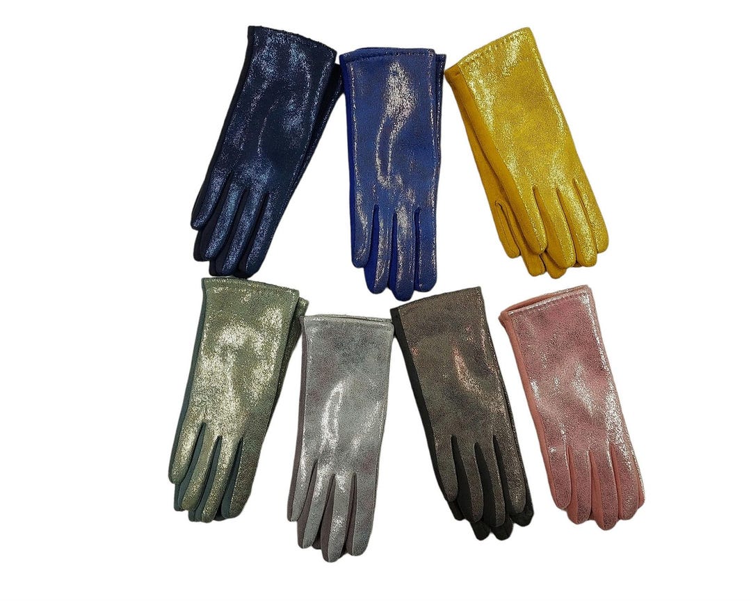 Metallic Finish Winter Gloves, Sparkly Touch Screen Gloves, USA DDP ...