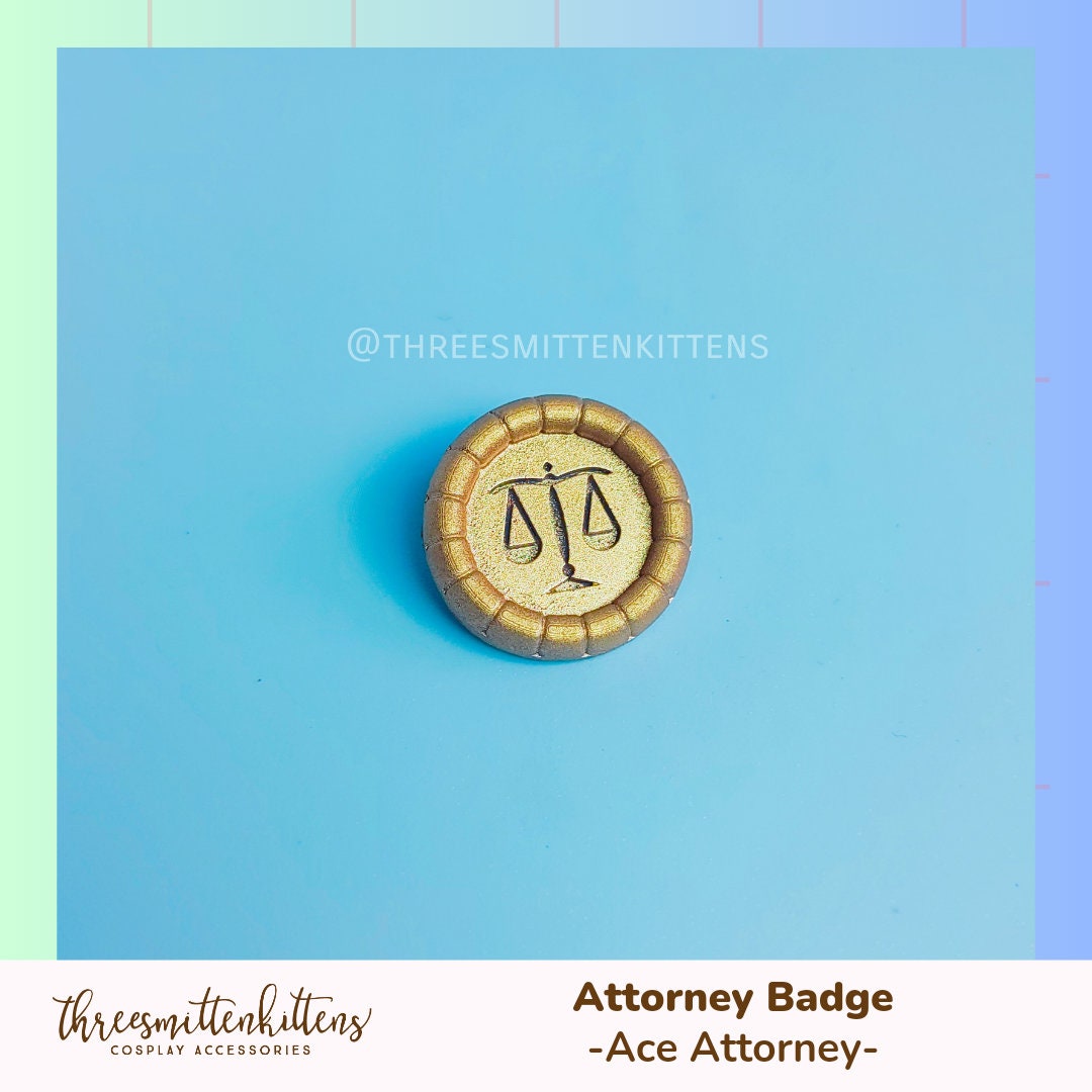 Ace Attorney Defense Attorney Badge - Etsy Australia