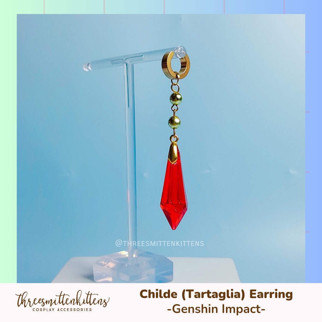 Genshin Impact Childe Tartaglia Cosplay Earring - Etsy