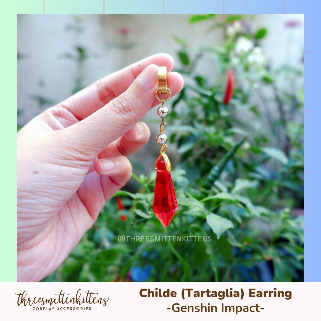 Genshin Impact Childe Tartaglia Cosplay Earring - Etsy