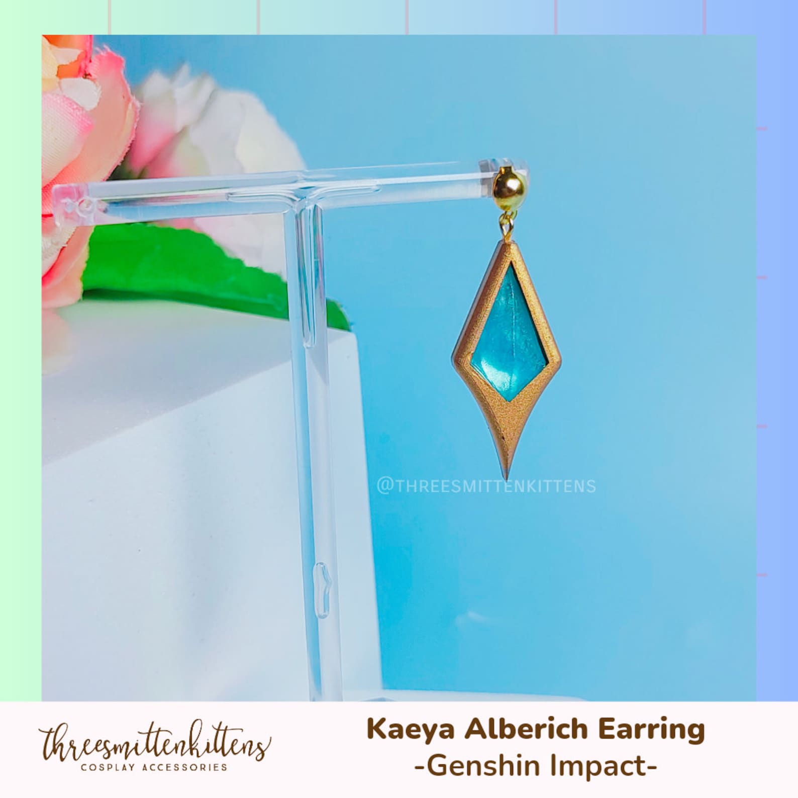 Genshin Impact Kaeya Alberich Cosplay Earring - Etsy