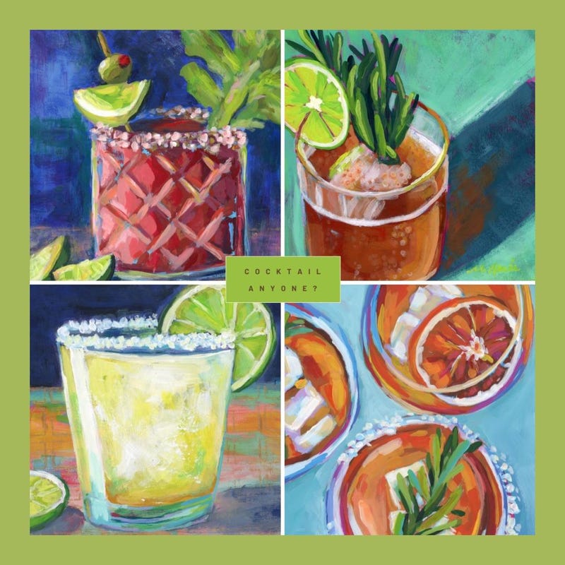 Cocktail Painting - Etsy