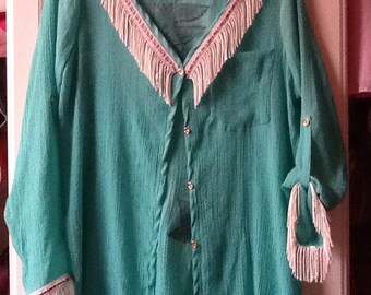 Fringe blouse | Etsy