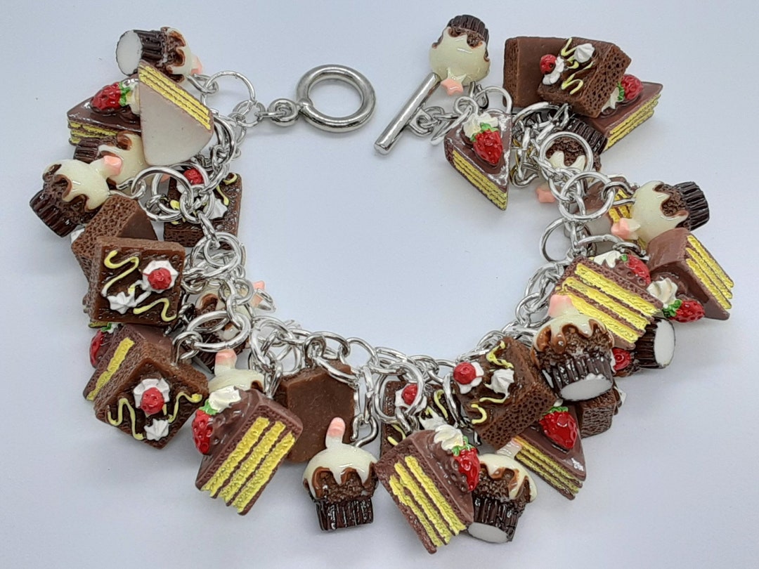 Chocolate Charm Bracelet Food Jewelry Fun Jewelry Chocolate Dessert ...