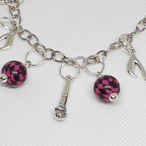 Microphone Music Notes Charm Bracelet Gifts for Her Music Lovers - Etsy