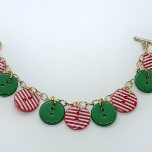 DOOR BUSTER Christmas Button Charm Bracelet Christmas Jewelry Buttons ...