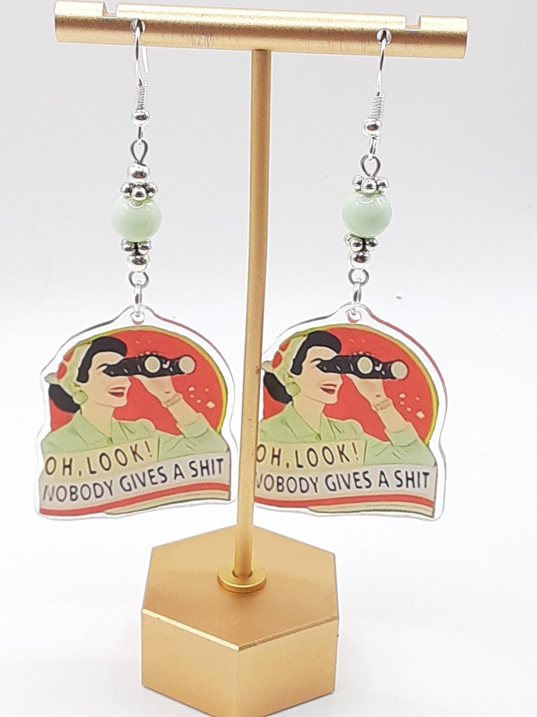 Rude Dangle Earrings Funny Gift - Etsy