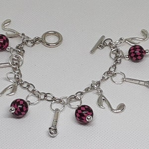 Microphone Music Notes Charm Bracelet Gifts for Her Music Lovers - Etsy