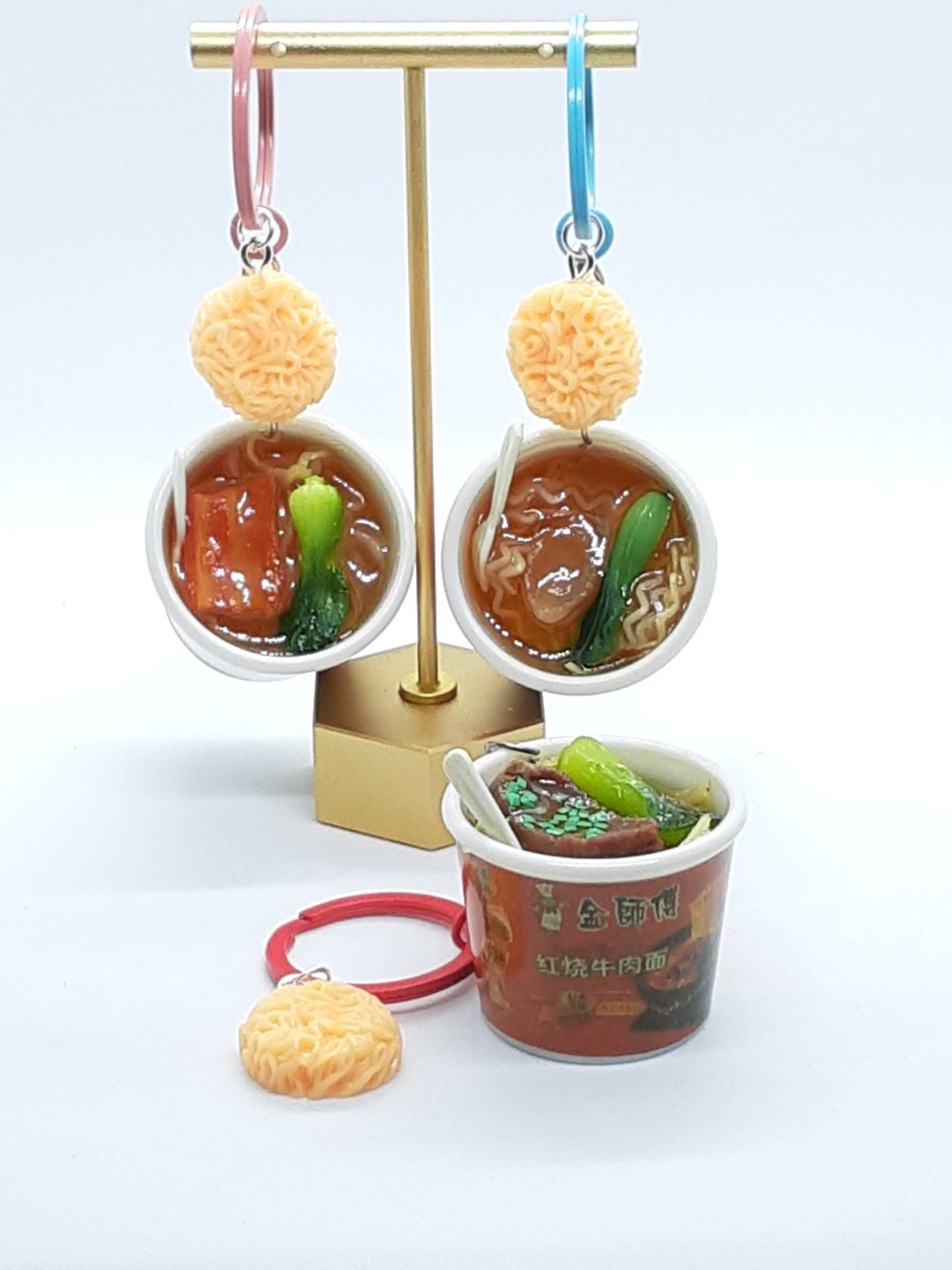Ramen cup of noodles Instant Noodle Asian Noodles keychain whimsical ...