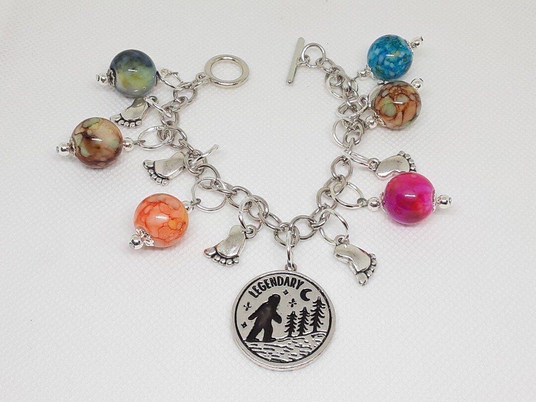 Bigfoot Sasquatch Charm Bracelet Whimsical Fantasy Unique Fun Jewelry ...