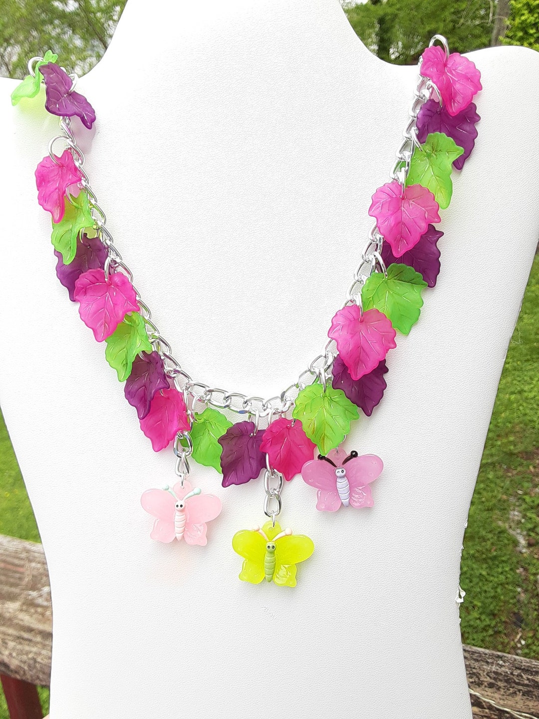 Colorful Leaves and Butterflies Spring Summer Fun Jewelry Gifts for Her ...