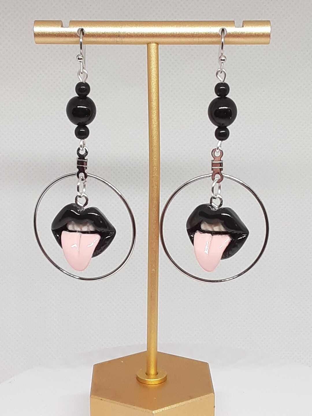 Lips and Tongue Hoop Earrings Fun Jewelry Unique Gifts for Her - Etsy