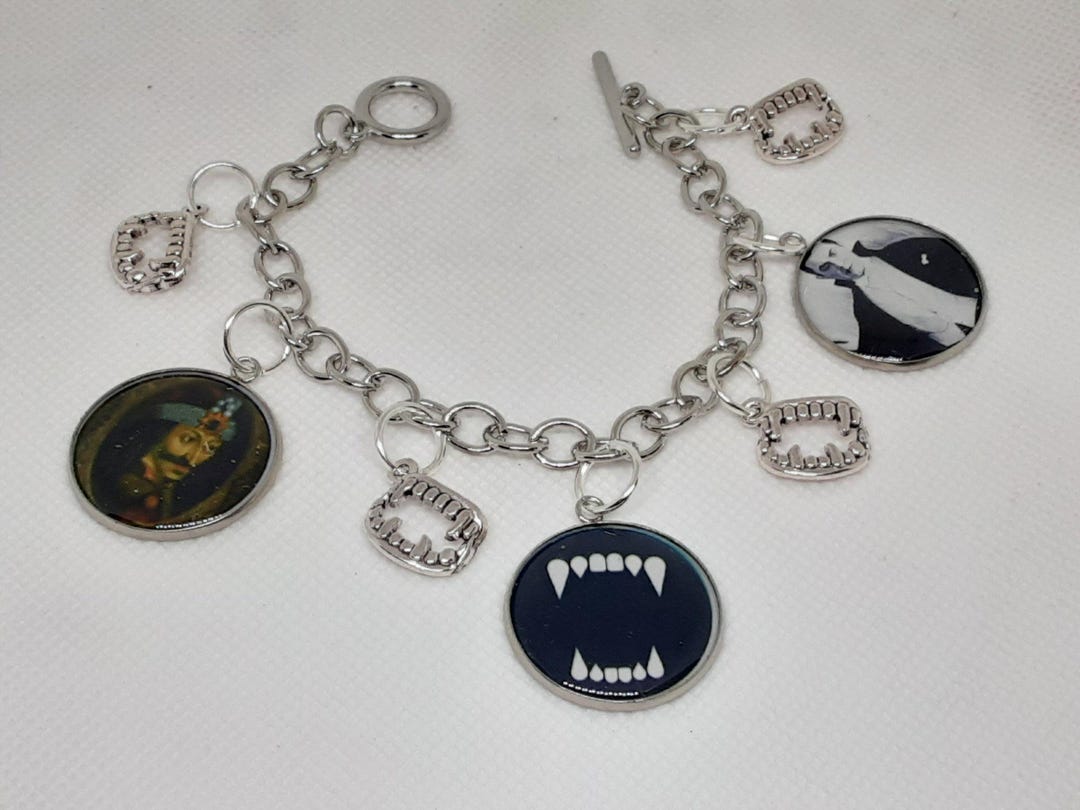 Vampire Charm Bracelet Goth Halloween Gifts for Her - Etsy