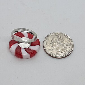 Pink Peppermint Candy Christmas Statement Ring Christmas Stocking Stuffer - Etsy