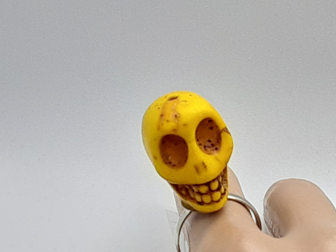 Creepy Skeleton Head Ring Gothic Halloween Costume Gifts for Her - Etsy