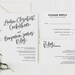 Riley Modern Calligraphy Invitation Suite Calligraphy | Etsy